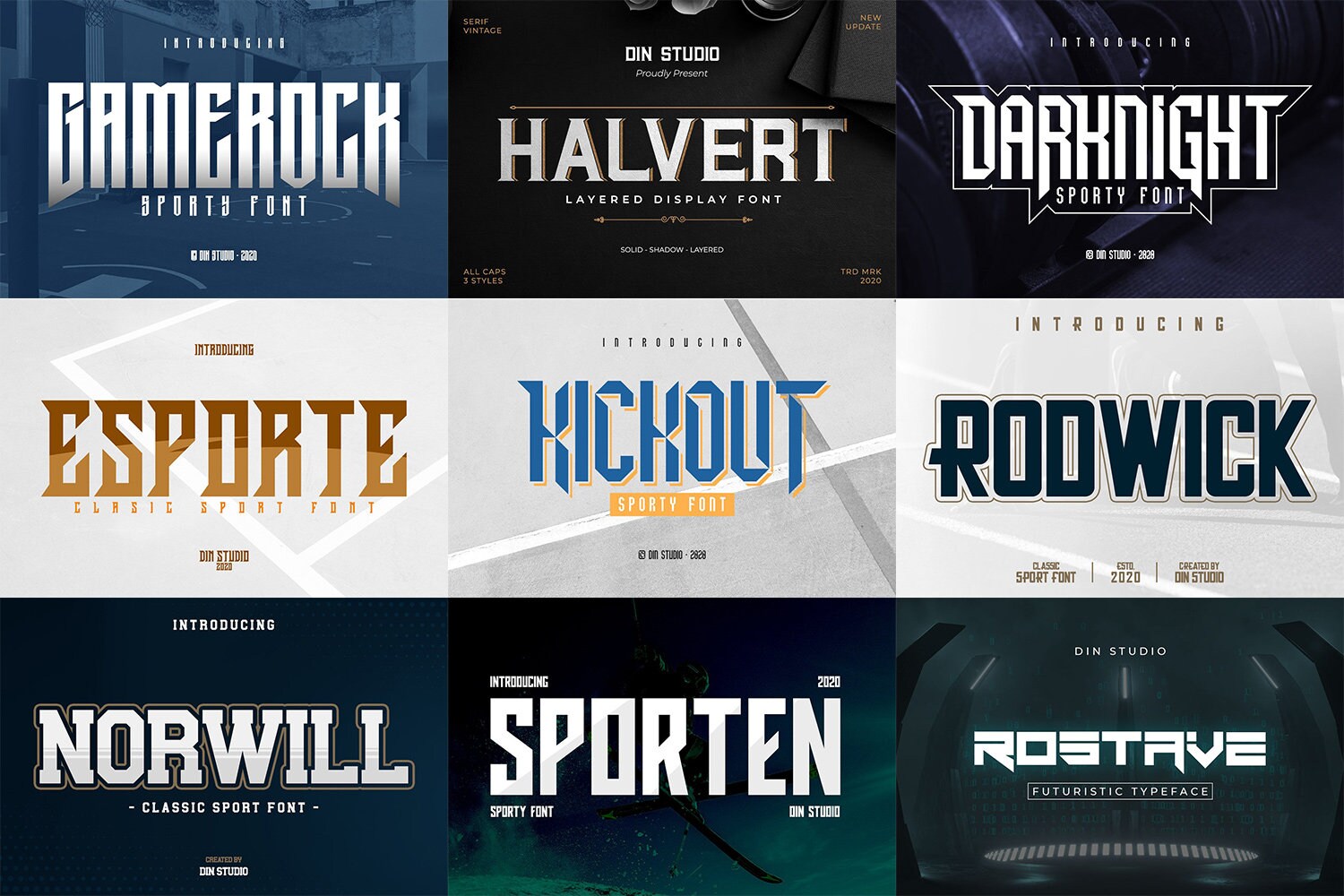 Esport Font Bundle | Modern Display Fonts | Lifetime Access | Instant ...