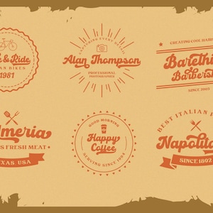 Vintage Round Font | Instant Digital Download | Vintage & Groovy Fonts ...