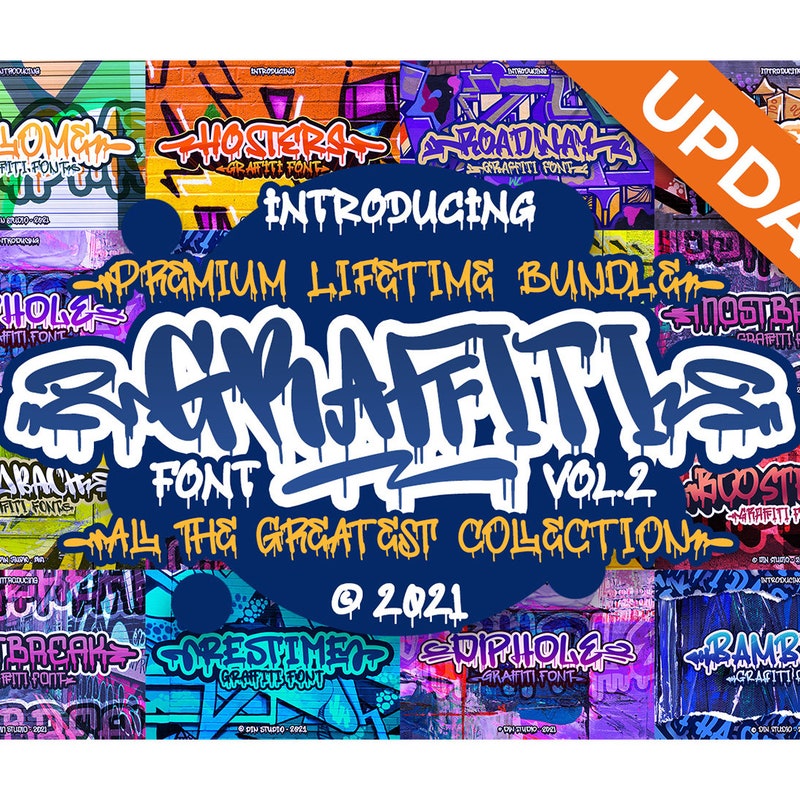 Graffiti Cricut Fonts - Etsy