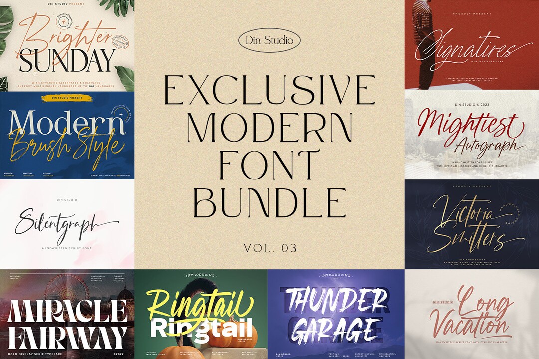 Exclusive Modern Font Bundle | SVG, OTF, TTF | Instant Download for ...