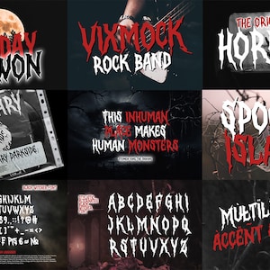 Special Horror Font Bundle - Instant Download for Canva & Procreate ...