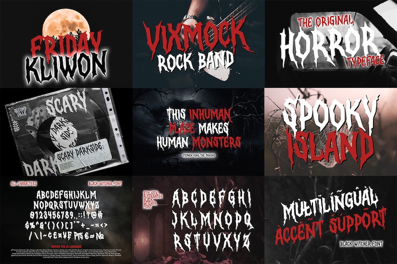 Special Horror Font Bundle spooky Fonts Halloween Fonts Instant ...