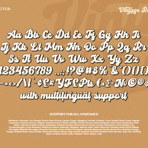 Vintage Round Font | Instant Digital Download | Vintage & Groovy Fonts ...