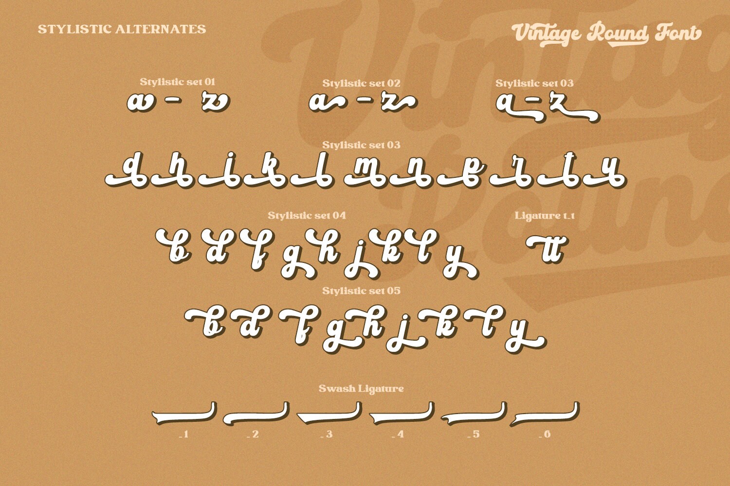 Vintage Round Font Instant Digital Download Vintage & - Etsy