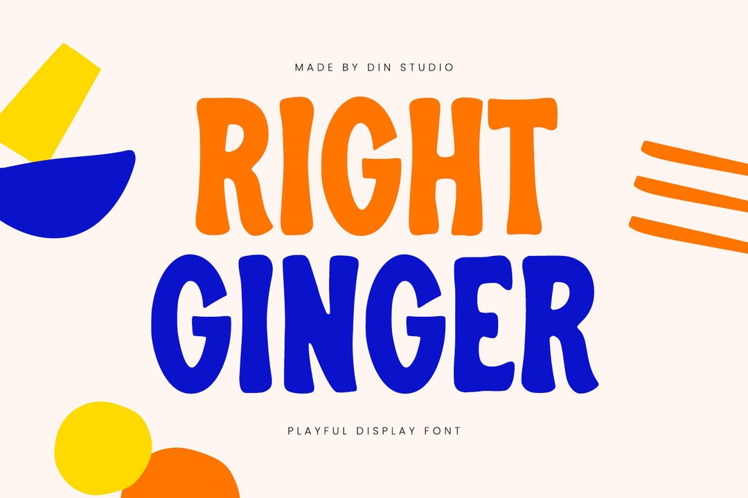Right Ginger-display Font Digital Download Canva, Cricut, Procreate ...