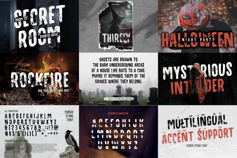 Special Horror Font Bundle - Instant Download for Canva & Procreate ...