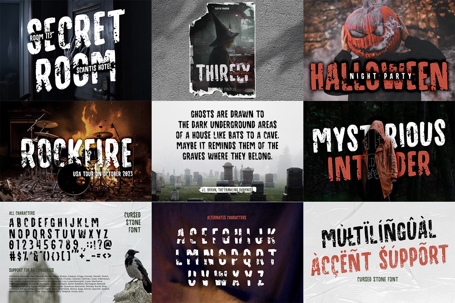 Special Horror Font Bundle - Instant Download for Canva & Procreate ...