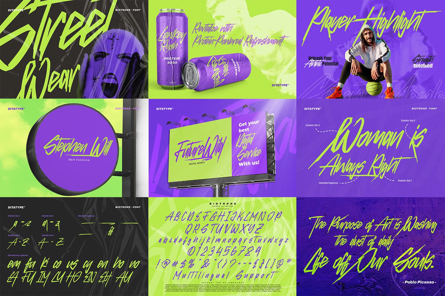 Futuristic Cyberpunk Font Pack | Stylish OTF & TTF | Cool Canva Cricut ...