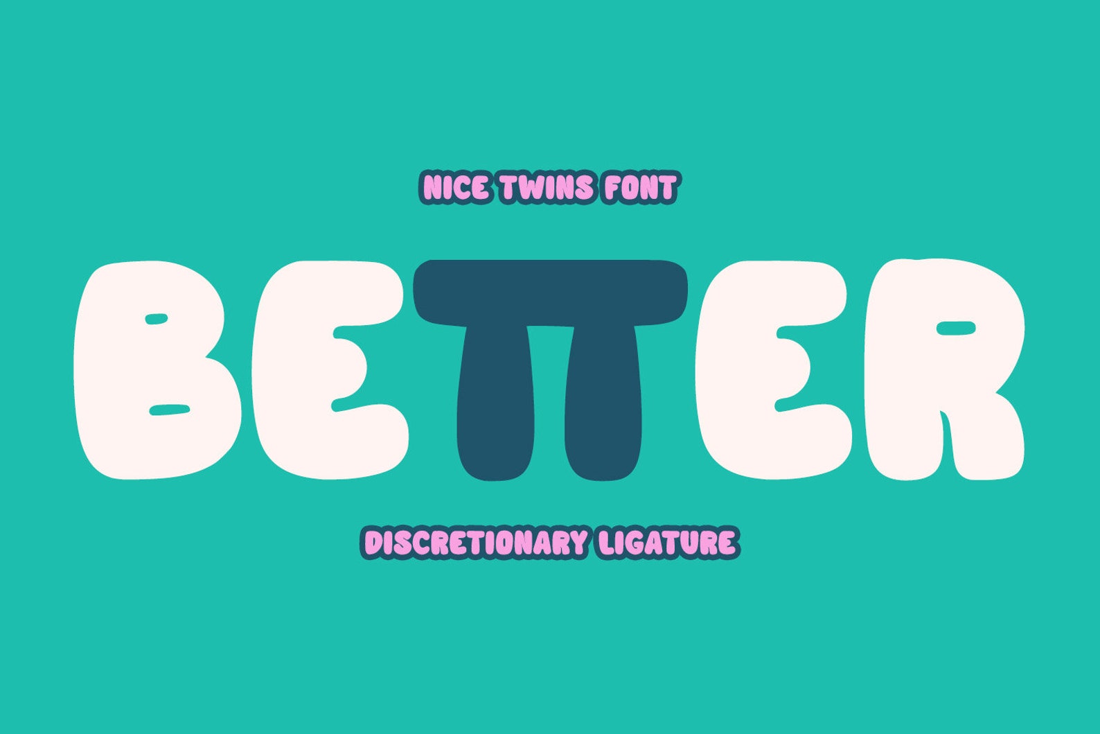 Nice Twins-display Font | Digital Download | Canva, Cricut, Procreate ...