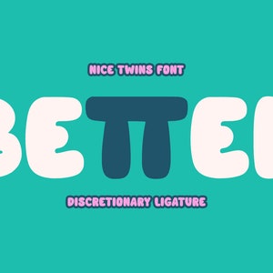 Nice Twins-display Font | Digital Download | Canva, Cricut, Procreate ...