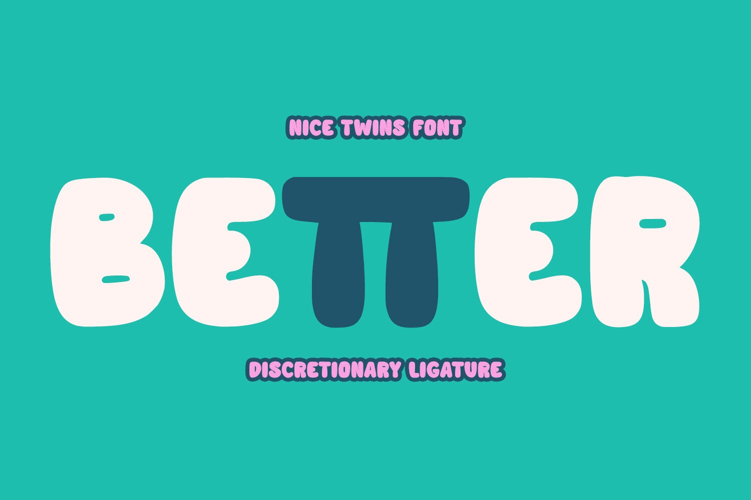 Nice Twins-display Font | Digital Download | Canva, Cricut, Procreate ...