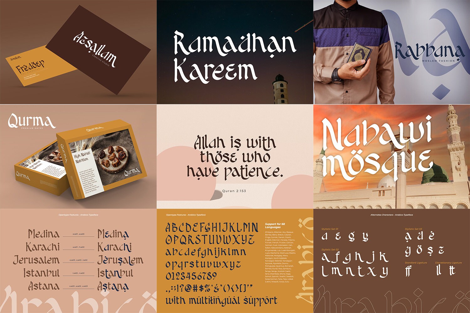 Arabic Font Bundle Instant Download Stylish Script and Display Fonts ...