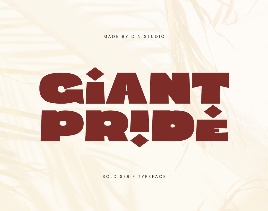 Giant Pride-bold Serif Font Canva Fonts Cricut Fonts procreate Font ...