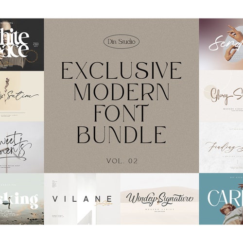 Modern Font Bundle for Commercial Use Bestseller Fonts - Etsy