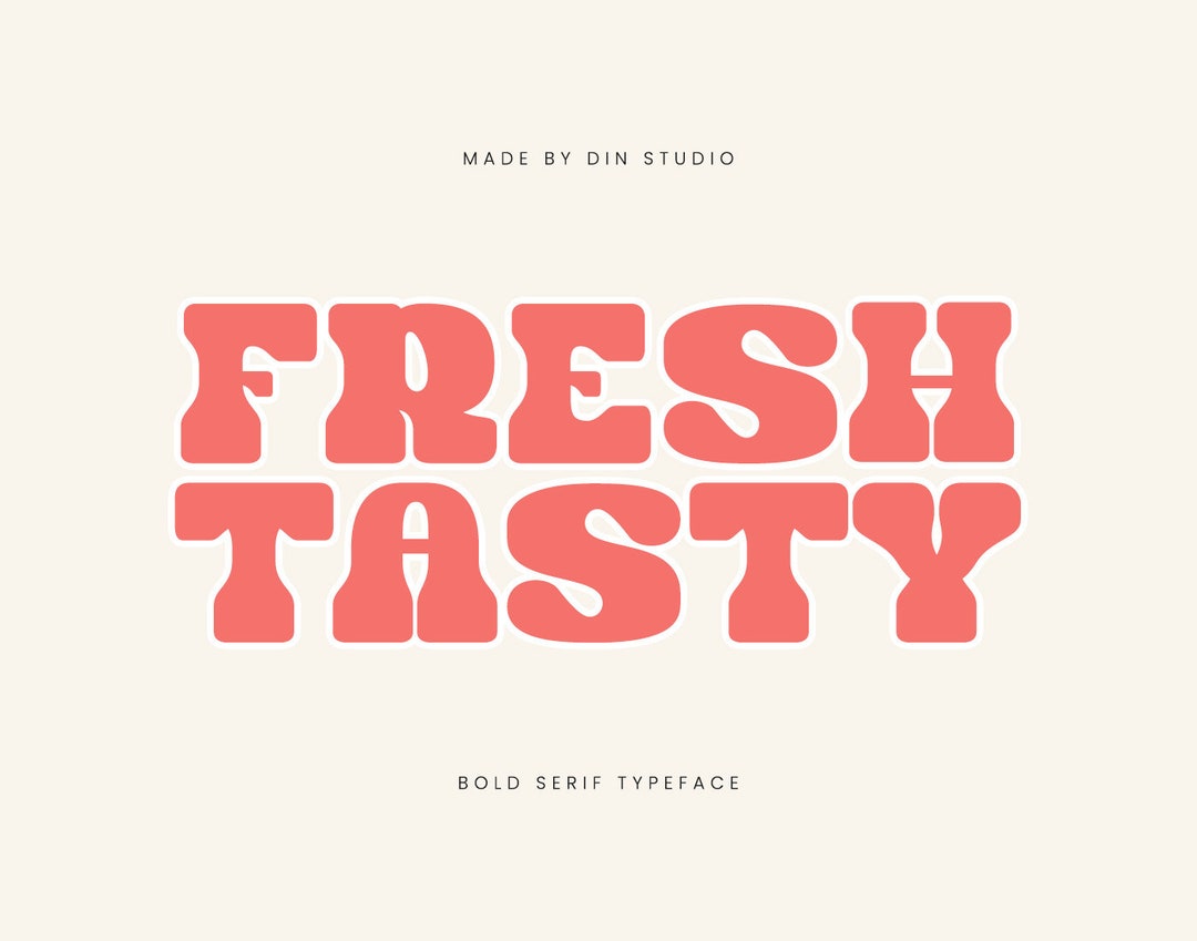 Fresh Tasty Bold Serif Font - Instant Digital Download for Canva ...