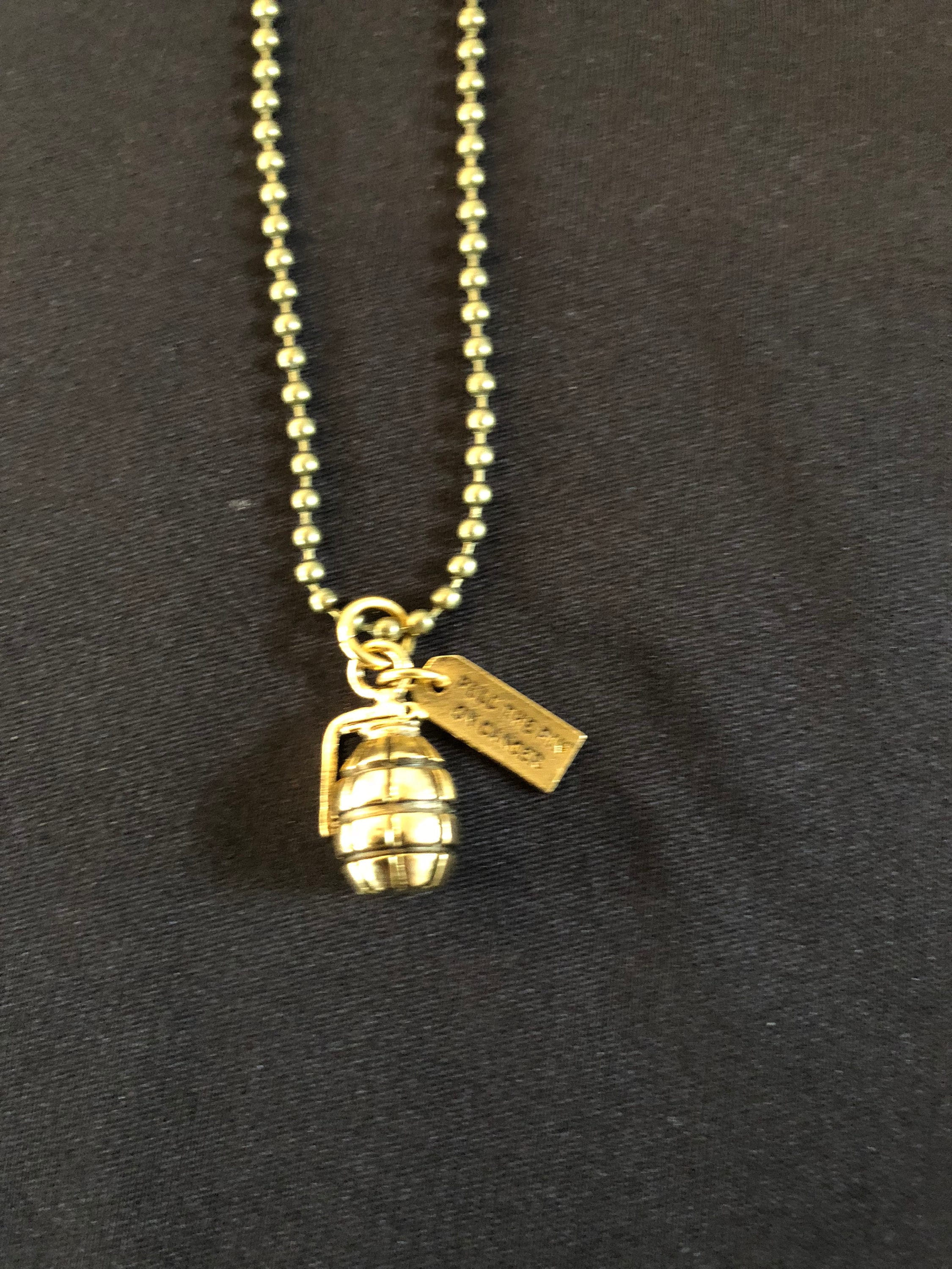 Grenade Pin Necklace