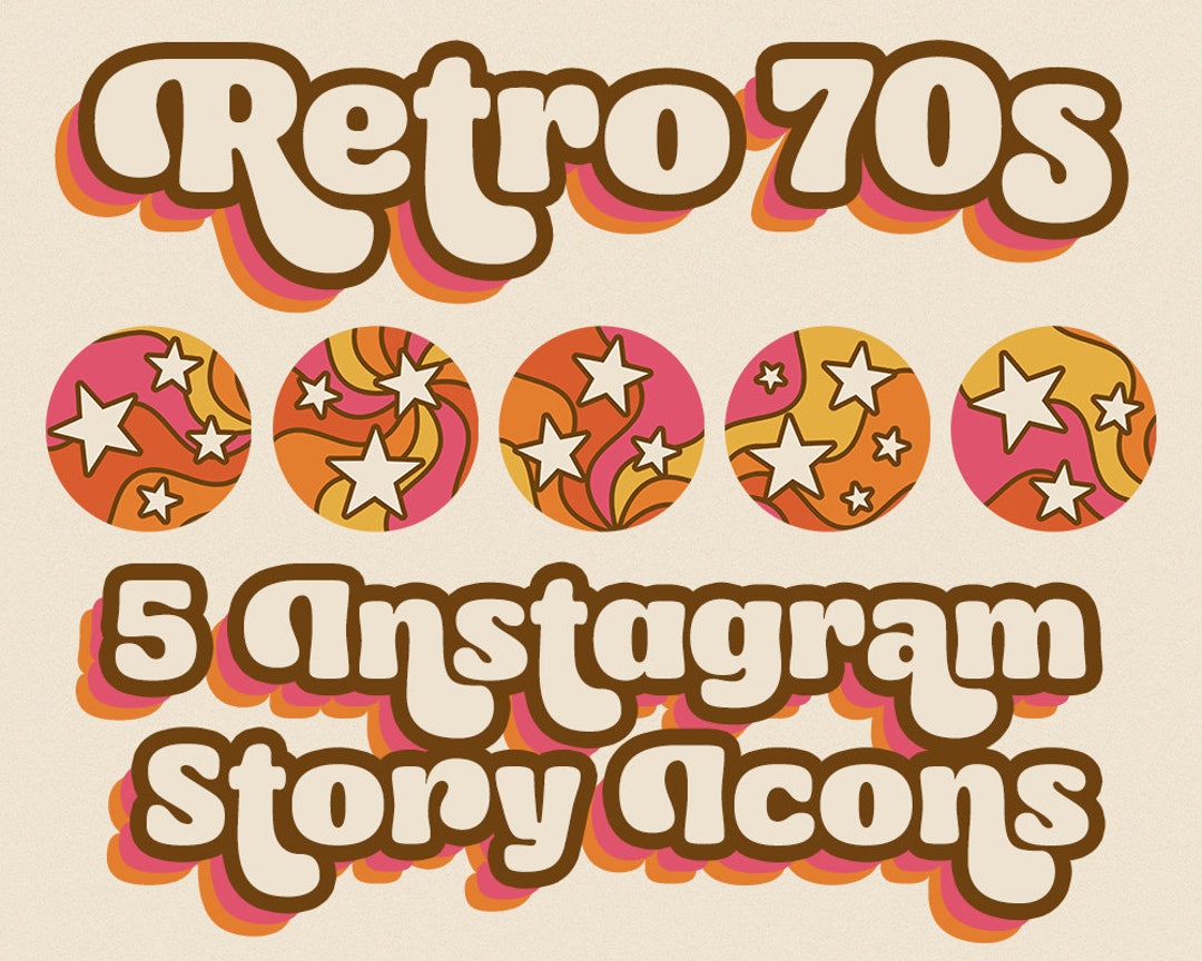 Funky Instagram Insta Story Cover Icons Retro Instagram - Etsy
