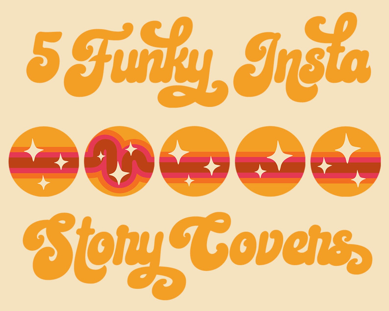 Funky Instagram Insta Story Cover Icons Retro Instagram | Etsy