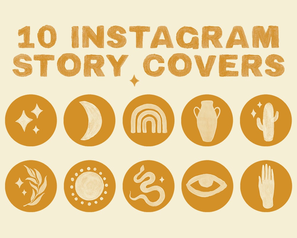 Paper & Party Supplies Instagram Highlights Moon Insta Stories Rainbow ...