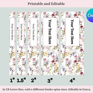 Wildflowers Binder Cover | Printable Wildflower Binder Cover | Canva ...