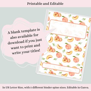 Fruits Binder Cover | Printable and Canva Editable Binder Cover and ...