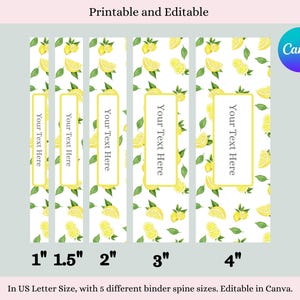 Fruits Binder Cover | Printable and Canva Editable Binder Cover and ...