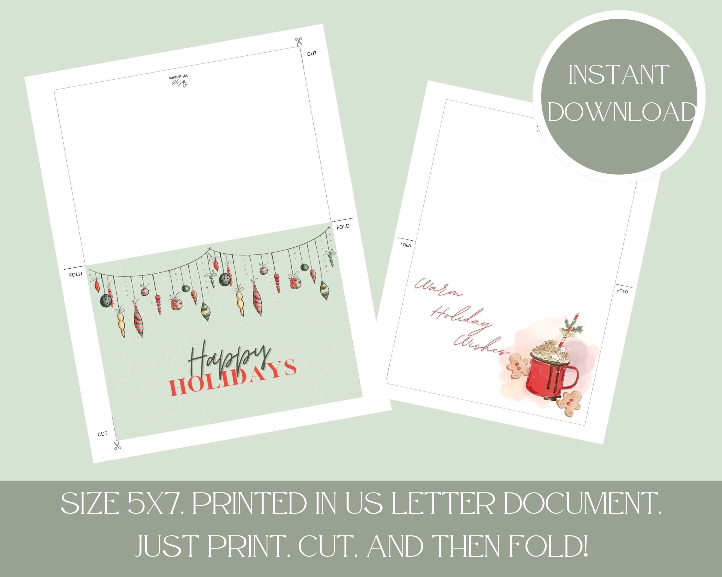 Printable Christmas Cards Printable Christmas Greeting Cards Christmas ...