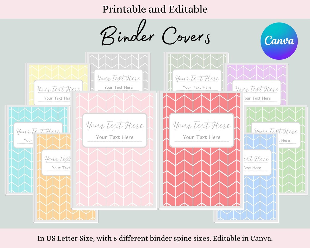 Pastel Chevron Binder Cover | Printable Pastel Chevron Binder Covers ...
