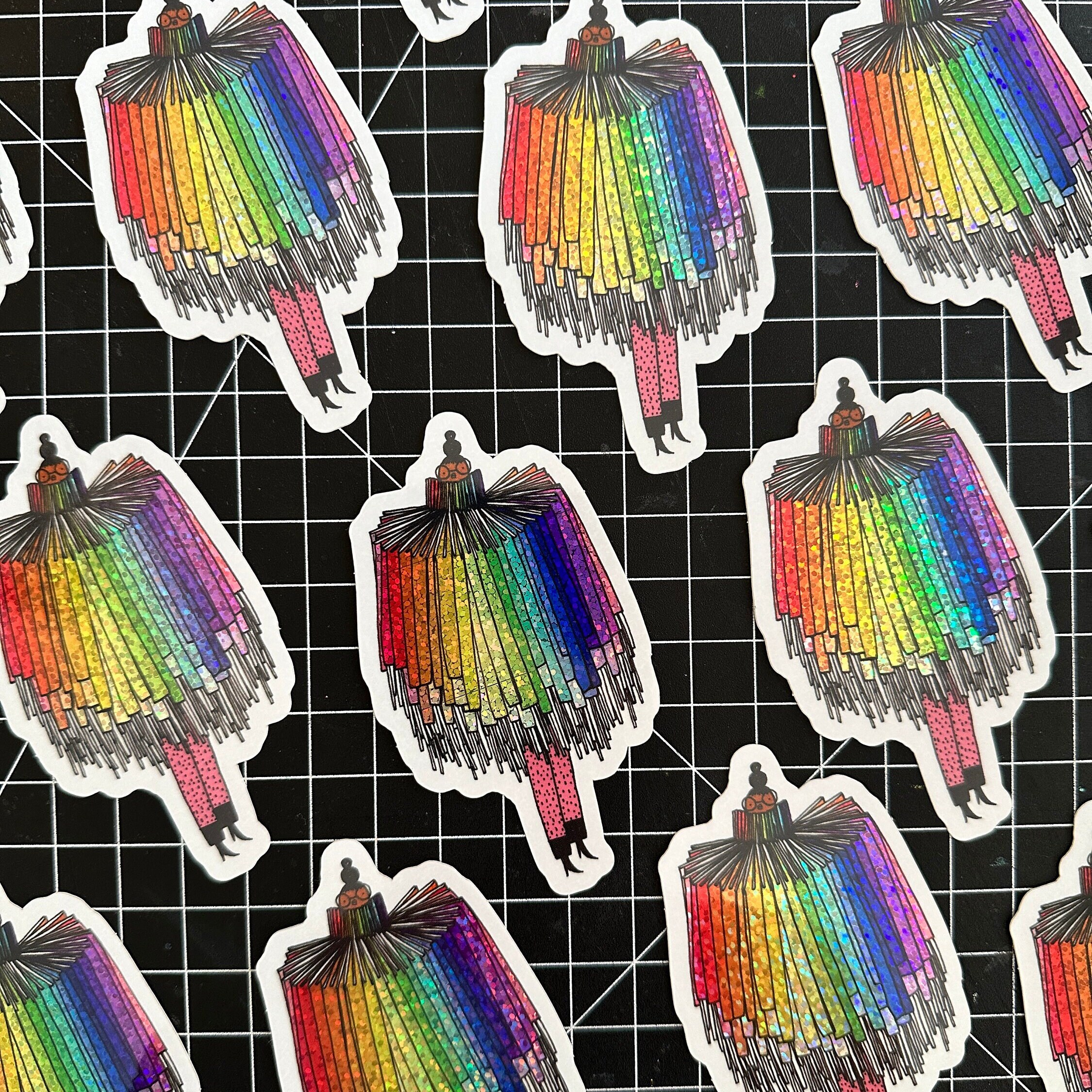 Rainbow Queen Glitter Sticker - Etsy