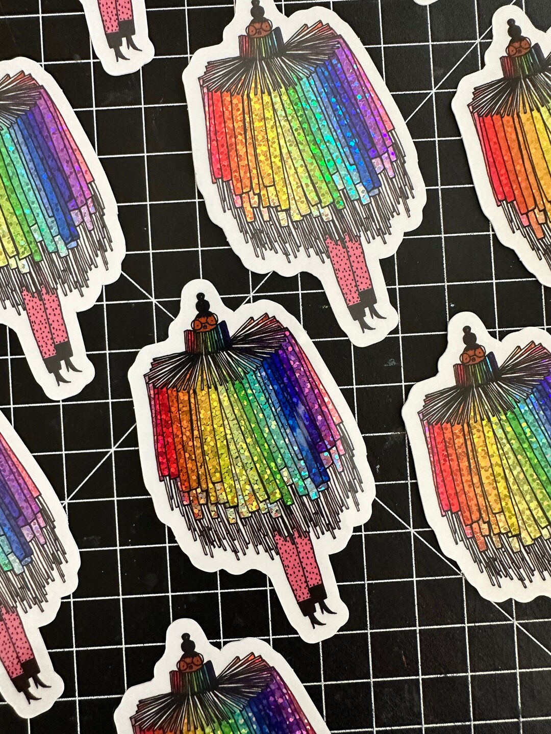 Rainbow Queen Glitter Sticker - Etsy