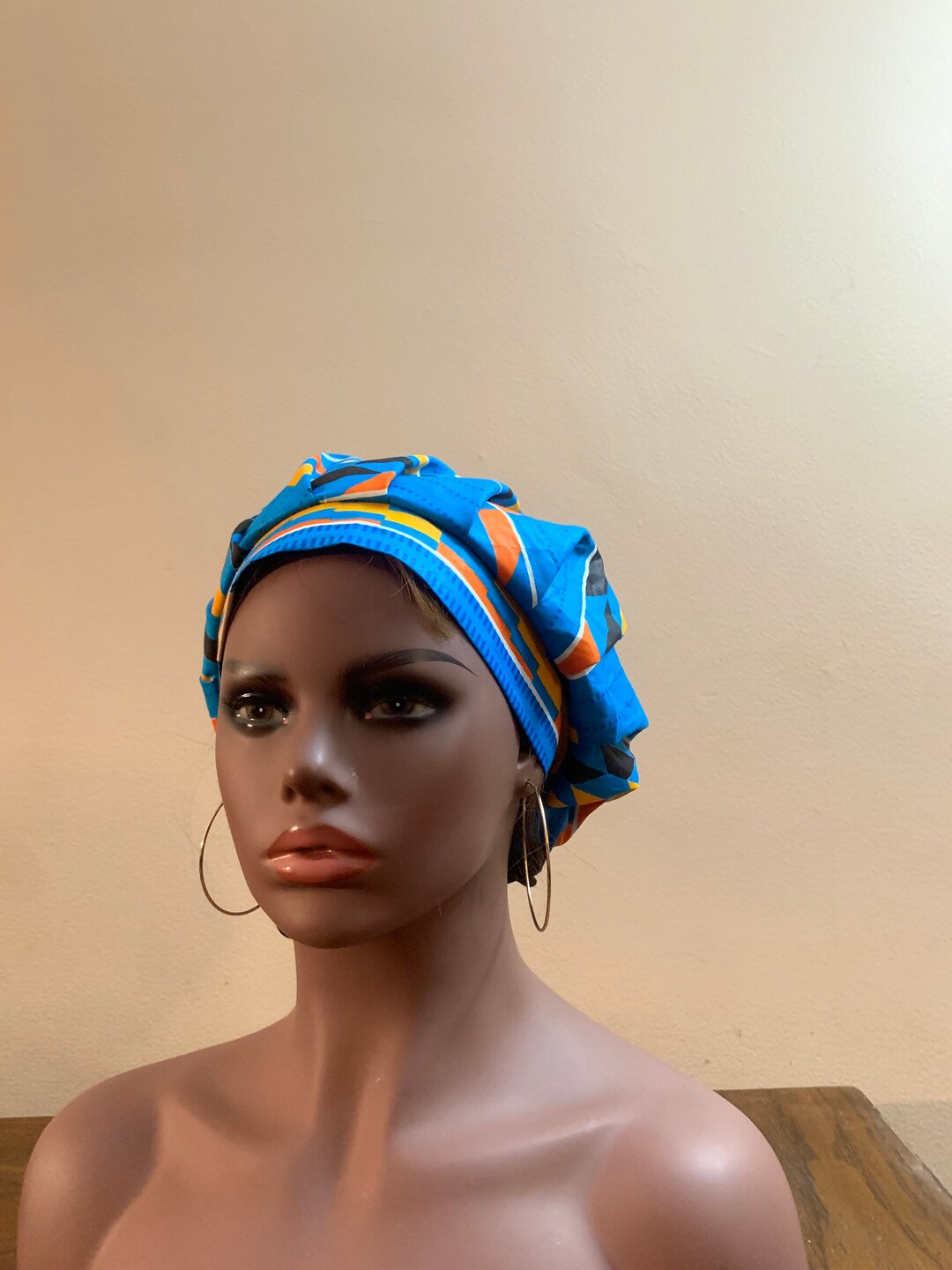 No hay gorro estilo bouffant elástico African Print scrub gorra o ...