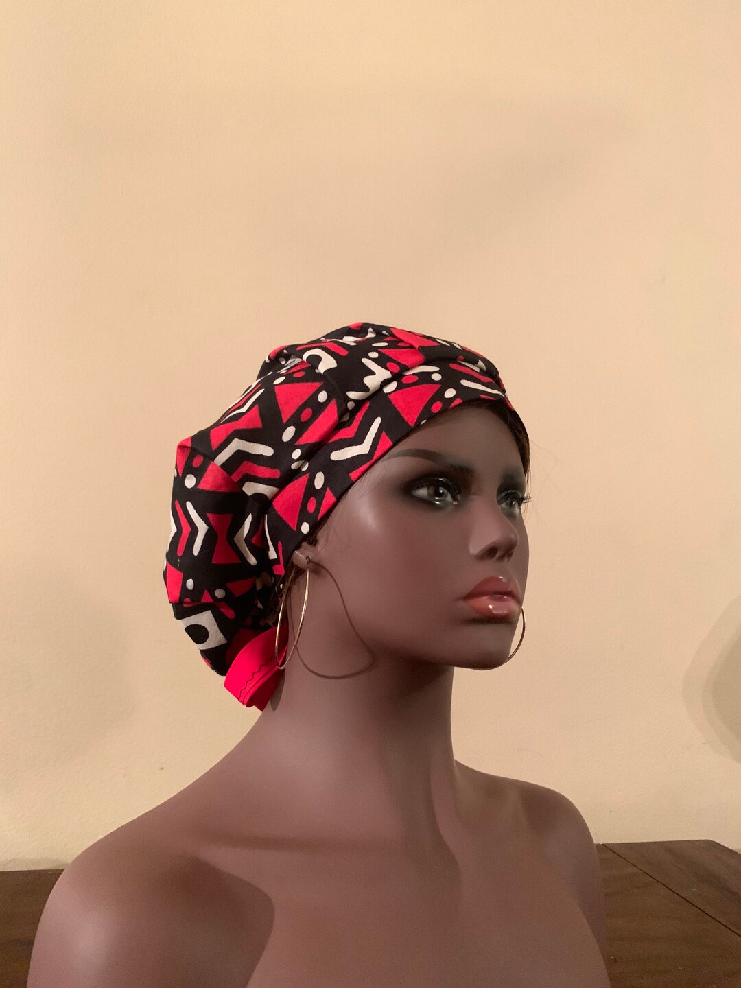 No hay gorro estilo bouffant elástico African Print scrub - Etsy España