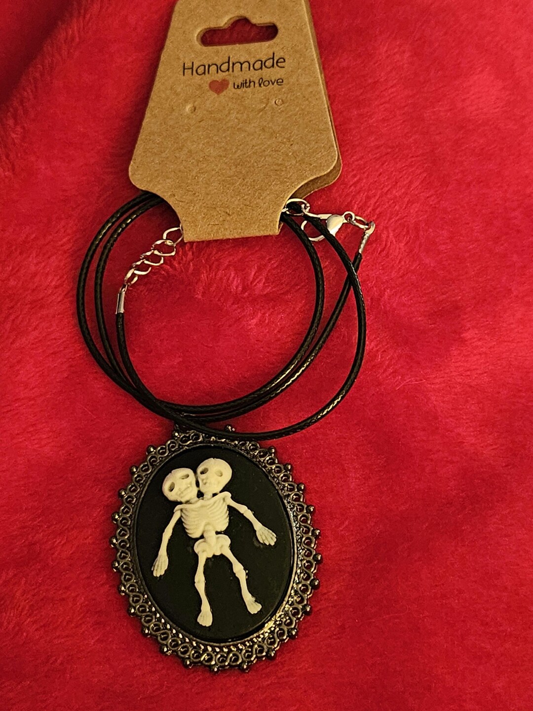 Two Headed Skeleton Halloween Necklace 312 - Etsy