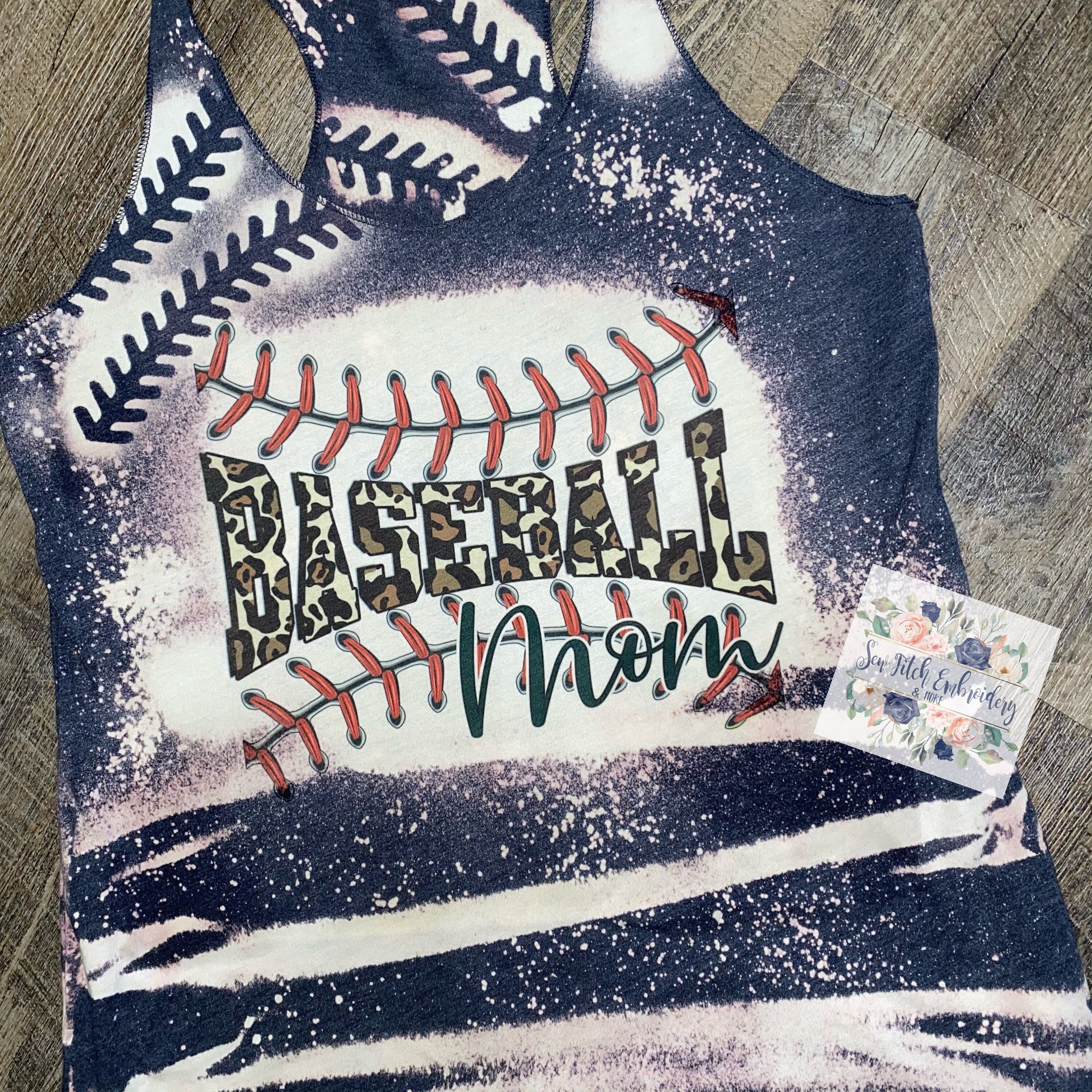 Baseball Mom Tank | Bleached Tank | Softball Mom | Distressed Shirt - Etsy