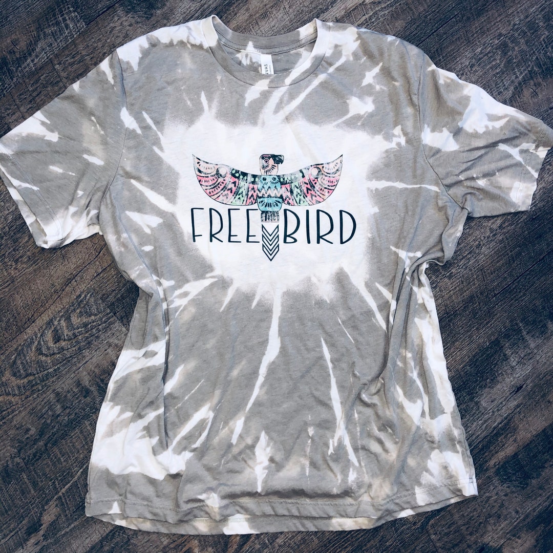 Freebird Bleached Shirt | Freebird Shirt | Bleached Shirt - Etsy