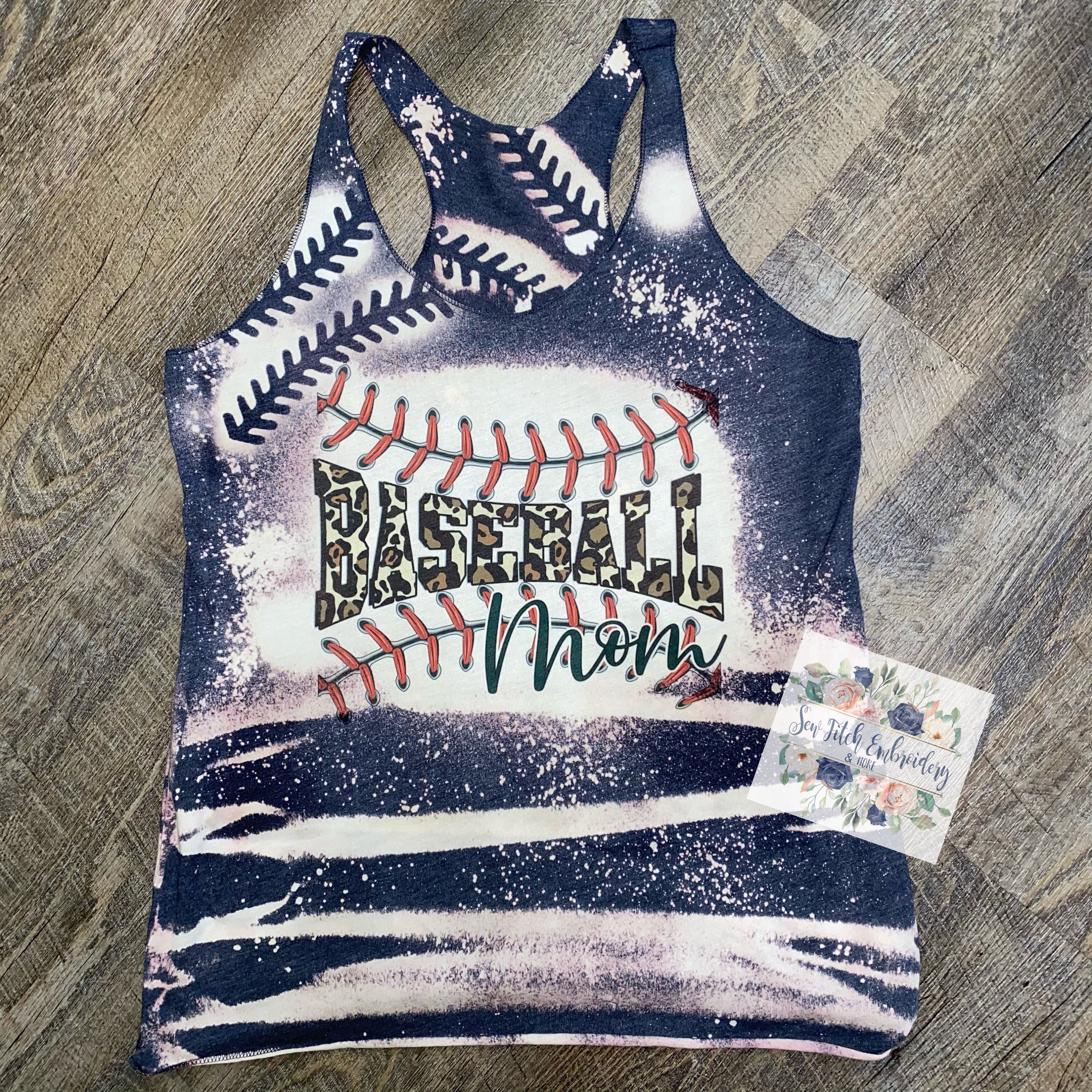 Baseball Mom Tank | Bleached Tank | Softball Mom | Distressed Shirt - Etsy