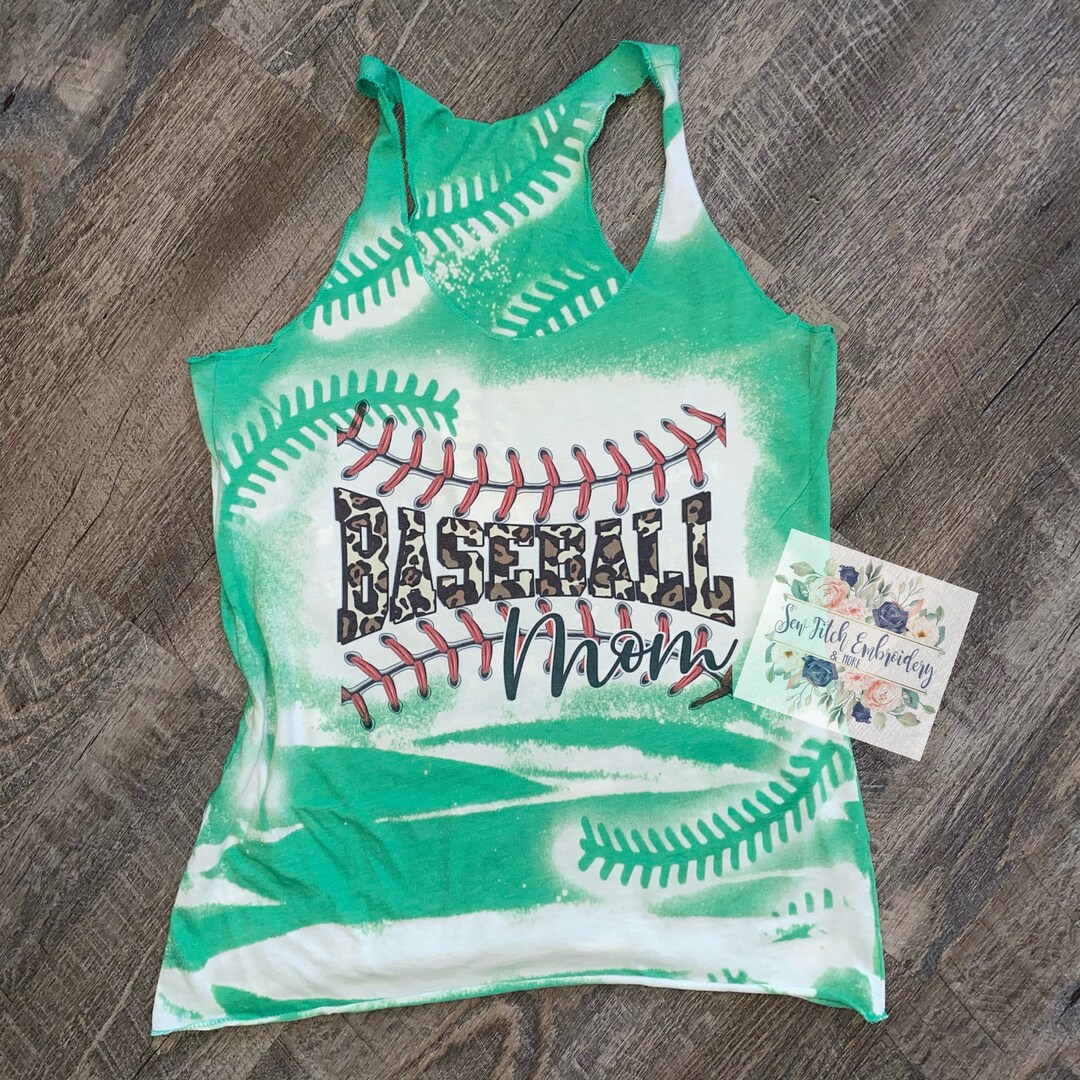 Baseball Mom Tank | Bleached Tank | Softball Mom | Distressed Shirt - Etsy