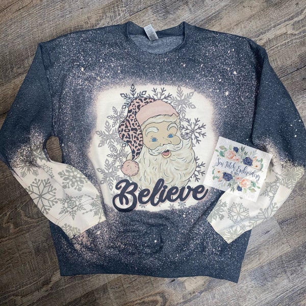 Bleached Christmas Sweatshirts - Etsy