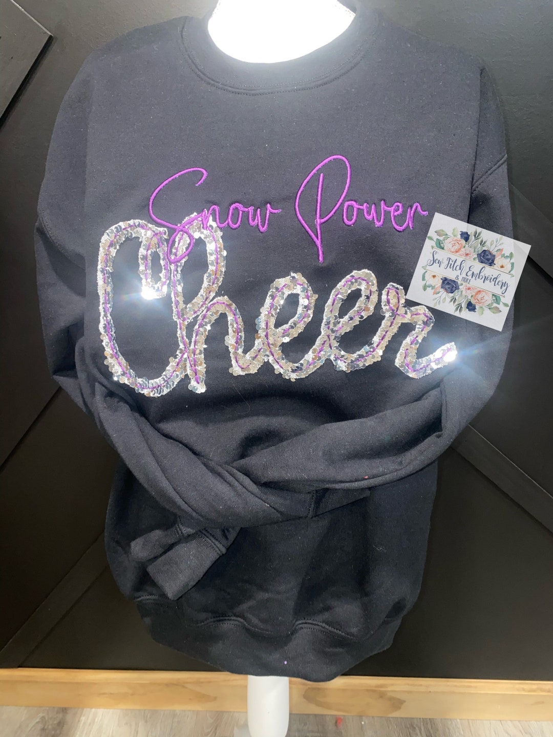 Cheer Embroidered Sweatshirt | Custom Cheer Sweatshirt | Cheer Mom ...