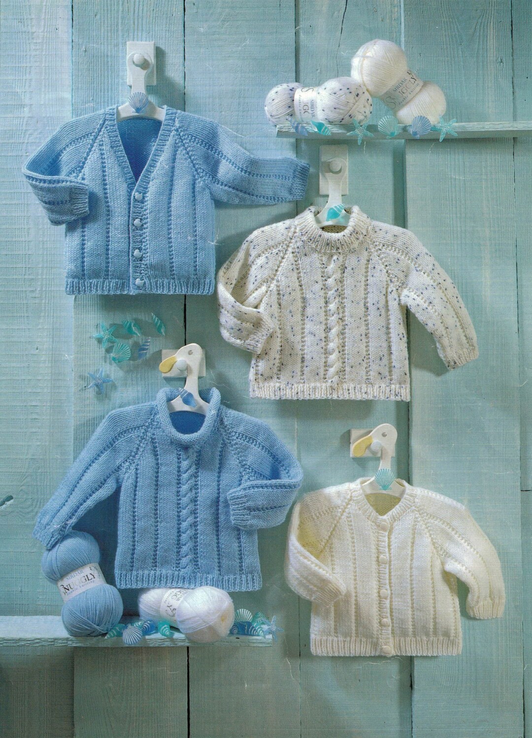 PDF Instant Download Knitting Pattern *baby Sweater and Cardigans* DK ...