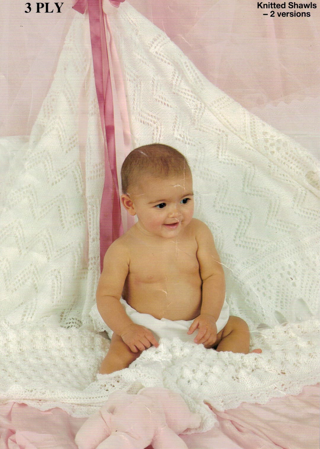 PDF Instant Download Knitting Pattern *two Lace Baby Shawls* 3ply ...