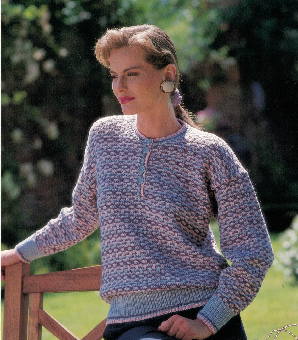 PDF Instant Download Knitting Pattern lady's Slip Stitch Fair Isle ...