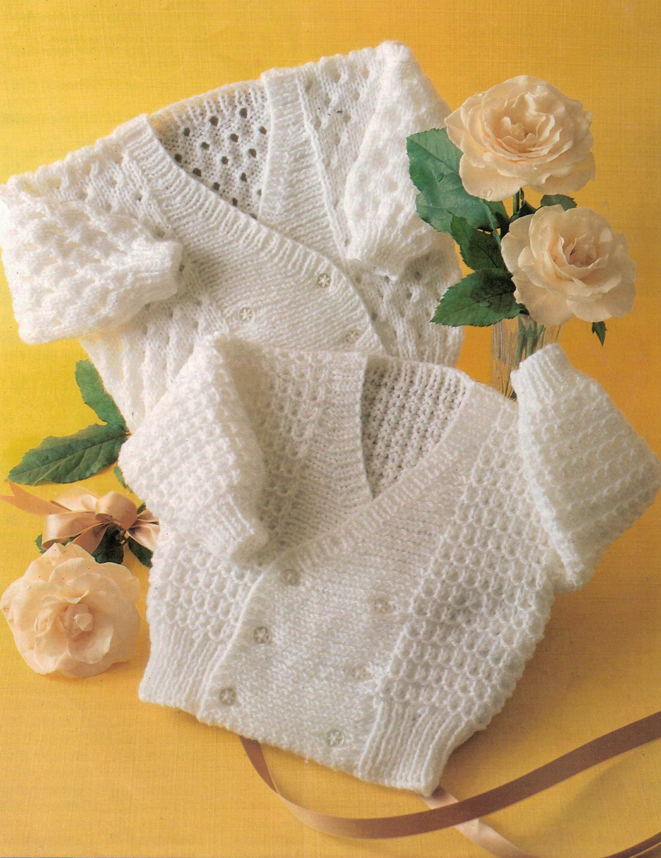 PDF Instant Download Knitting Pattern baby Double Breasted Cardigans DK ...