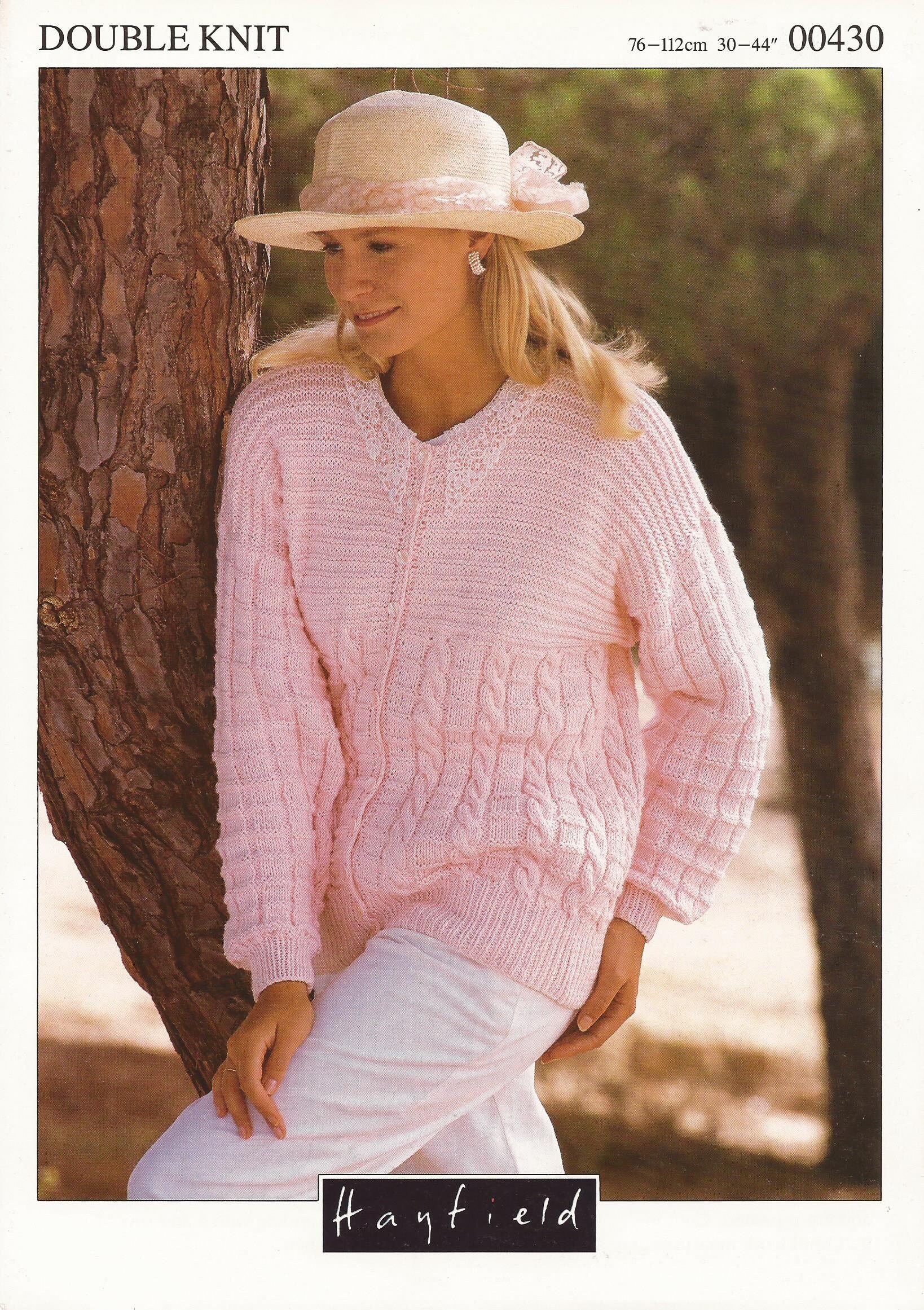 PDF Instant Download Knitting Pattern *lady's DK Cabled Cardigan ...
