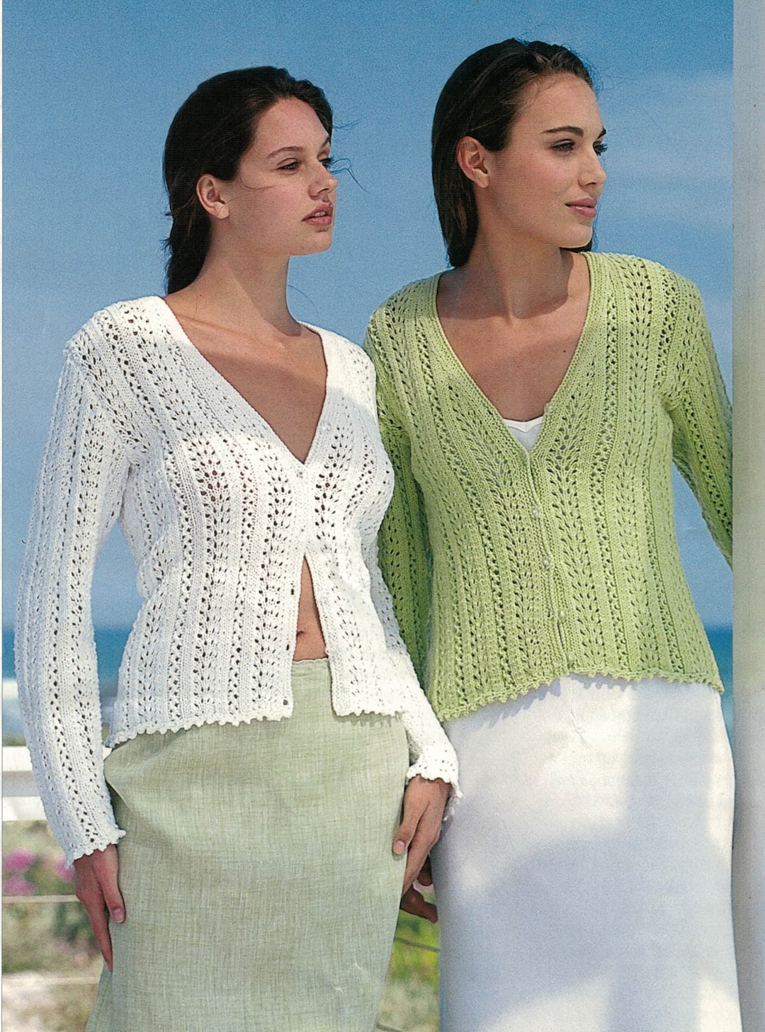 PDF Instant Download Knitting Pattern *lace Summer Cardigan* DK Weight ...