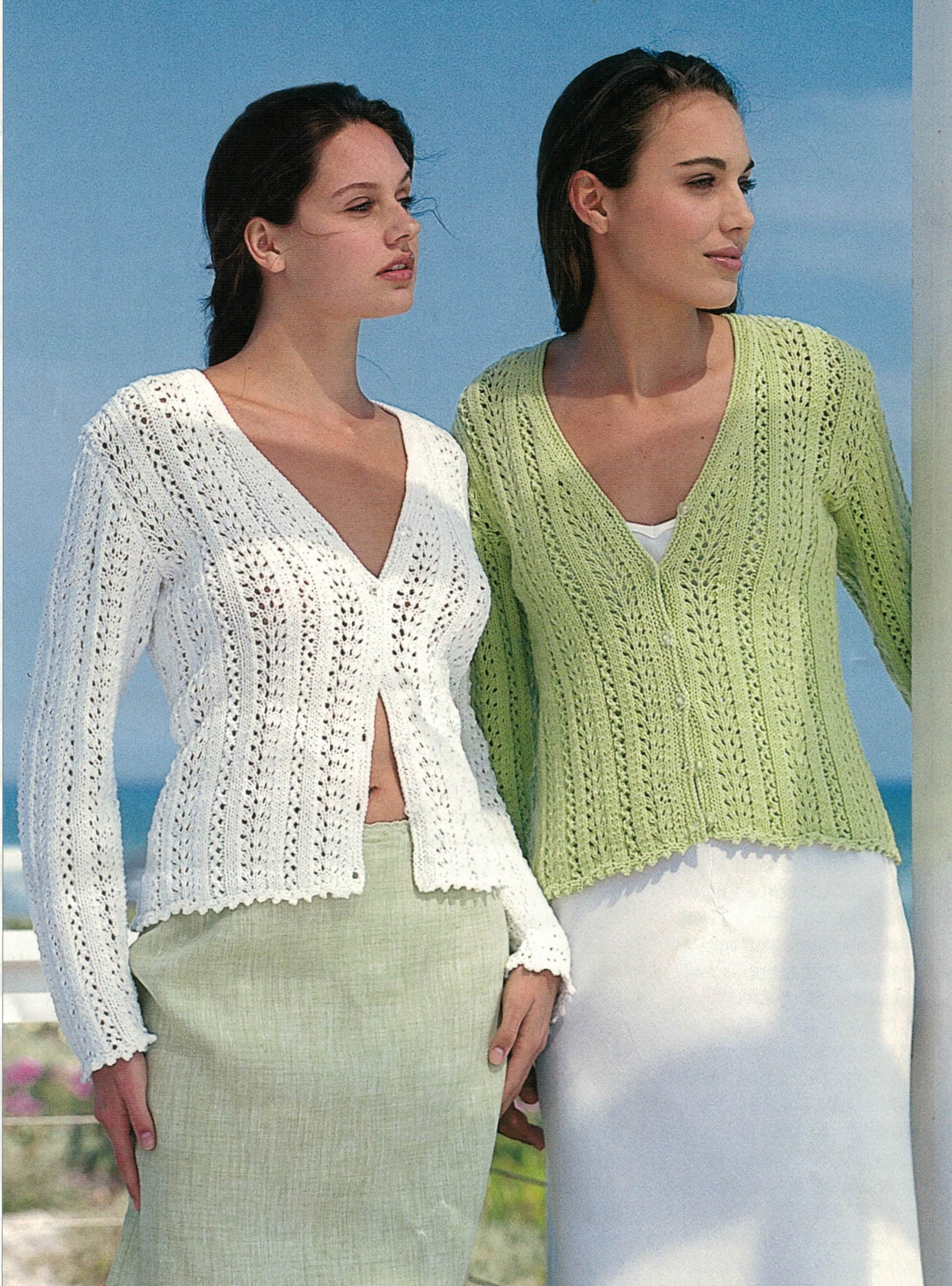 PDF Instant Download Knitting Pattern *lace Summer Cardigan* DK Weight ...