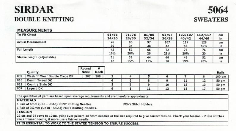 PDF Instant Download Knitting Pattern *man and Boy's Textured Sweaters ...