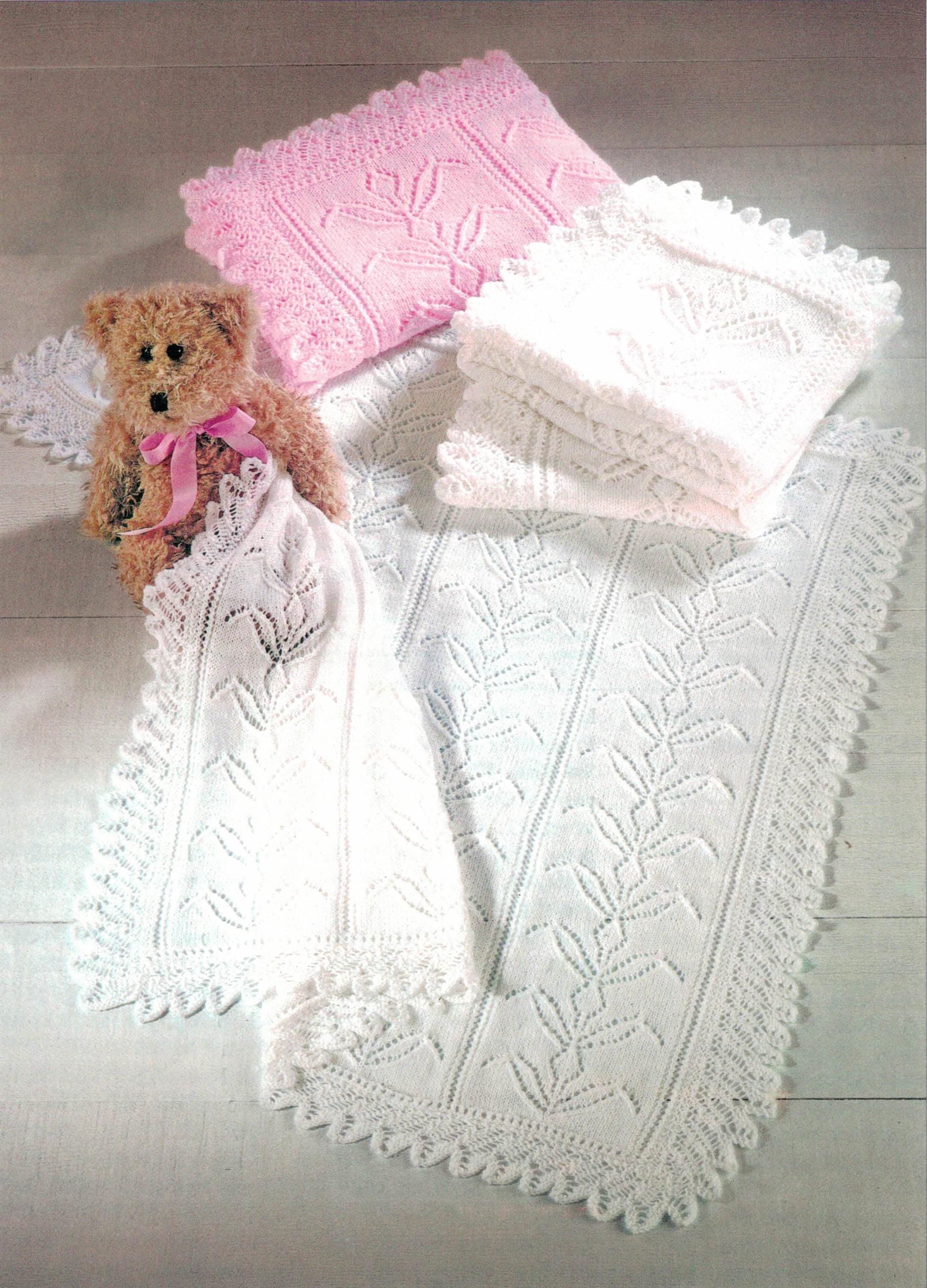 PDF Instant Download Knitting Pattern *lace Baby Shawl* 2ply, Sport or ...