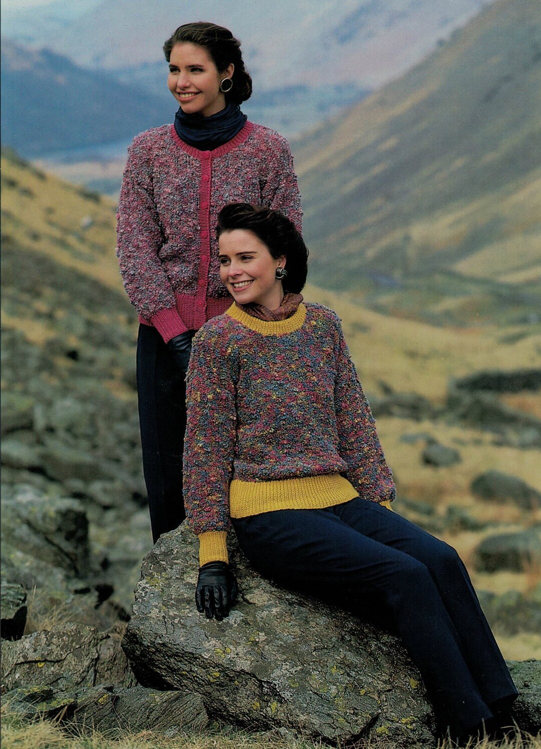 PDF Instant Download Knitting Pattern *chunky Boucle Sweater and ...