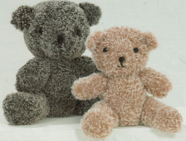 PDF Instant Download Knitting Pattern *little Ted and Big Ted* Super ...